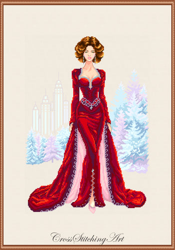 Counted cross stitch patterns of ladies, mermaids, fairies, witches ...
