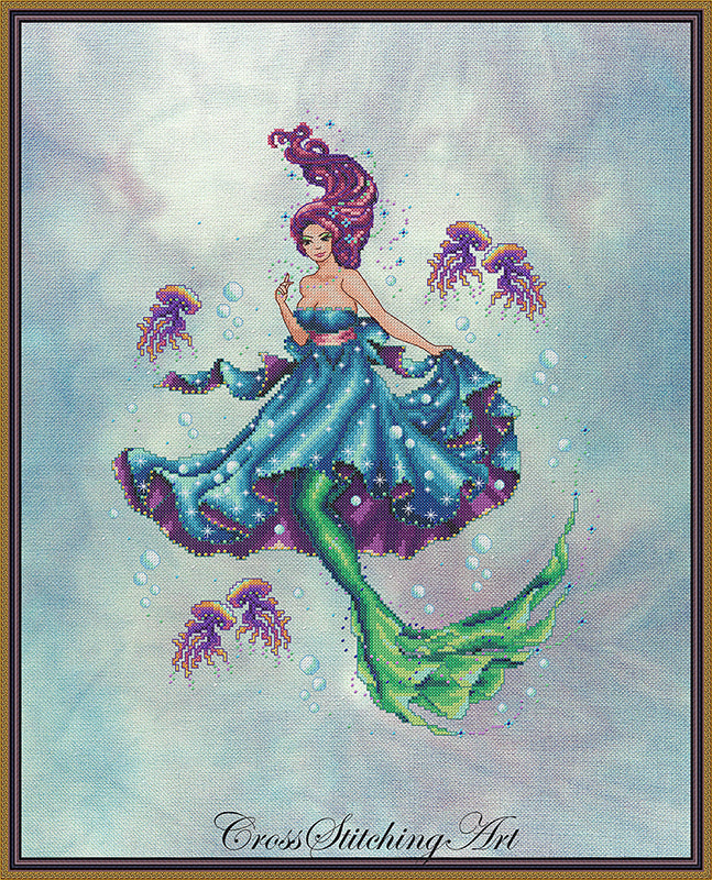 The Sea Maiden – Cross Stitching Art
